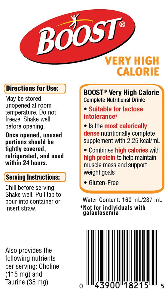 Boost VHC Very High Calorie Complete Nutritional Drink, Very Vanilla, 8 ...