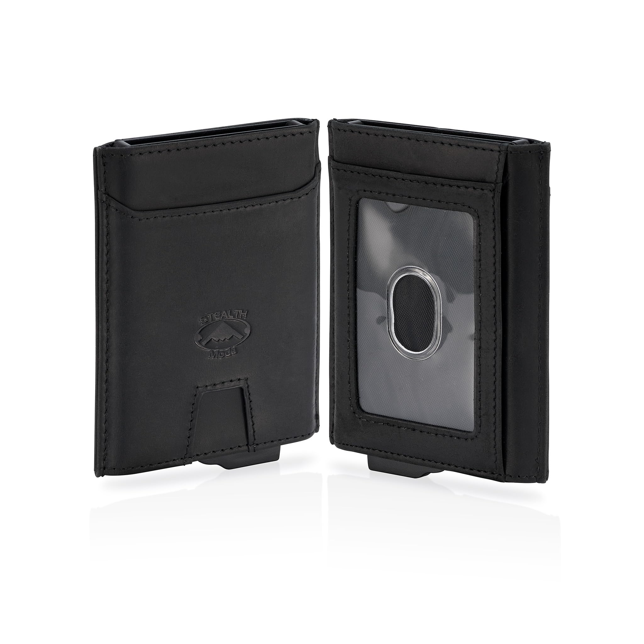 Stealth Mode Pop-Up Leather Wallet - RFID Blocking Front Slim Wallet ...