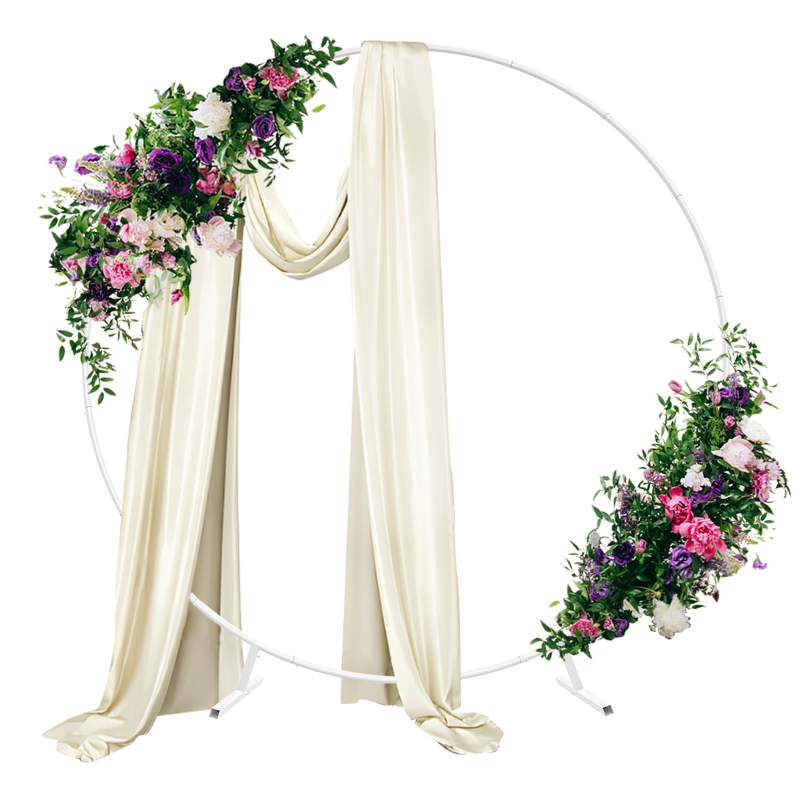 Fogein 8.2ft Round Backdrop Stand, Stable Circle Balloon Arch Stand ...