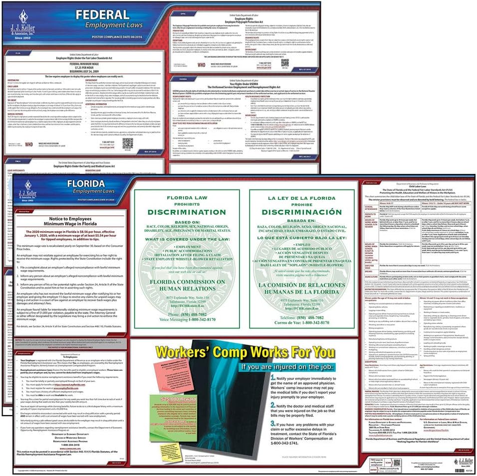 Top 10 Florida Office Wage Posters - Home Previews