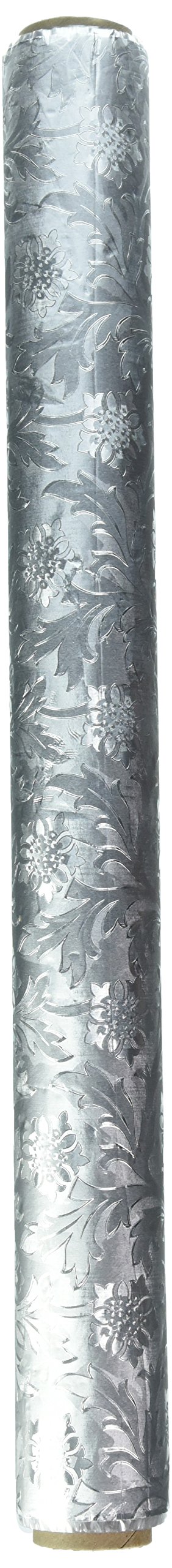 Amazon.com: 20" X 10 Yds White Polyethylene Embossed Floral Foil ...