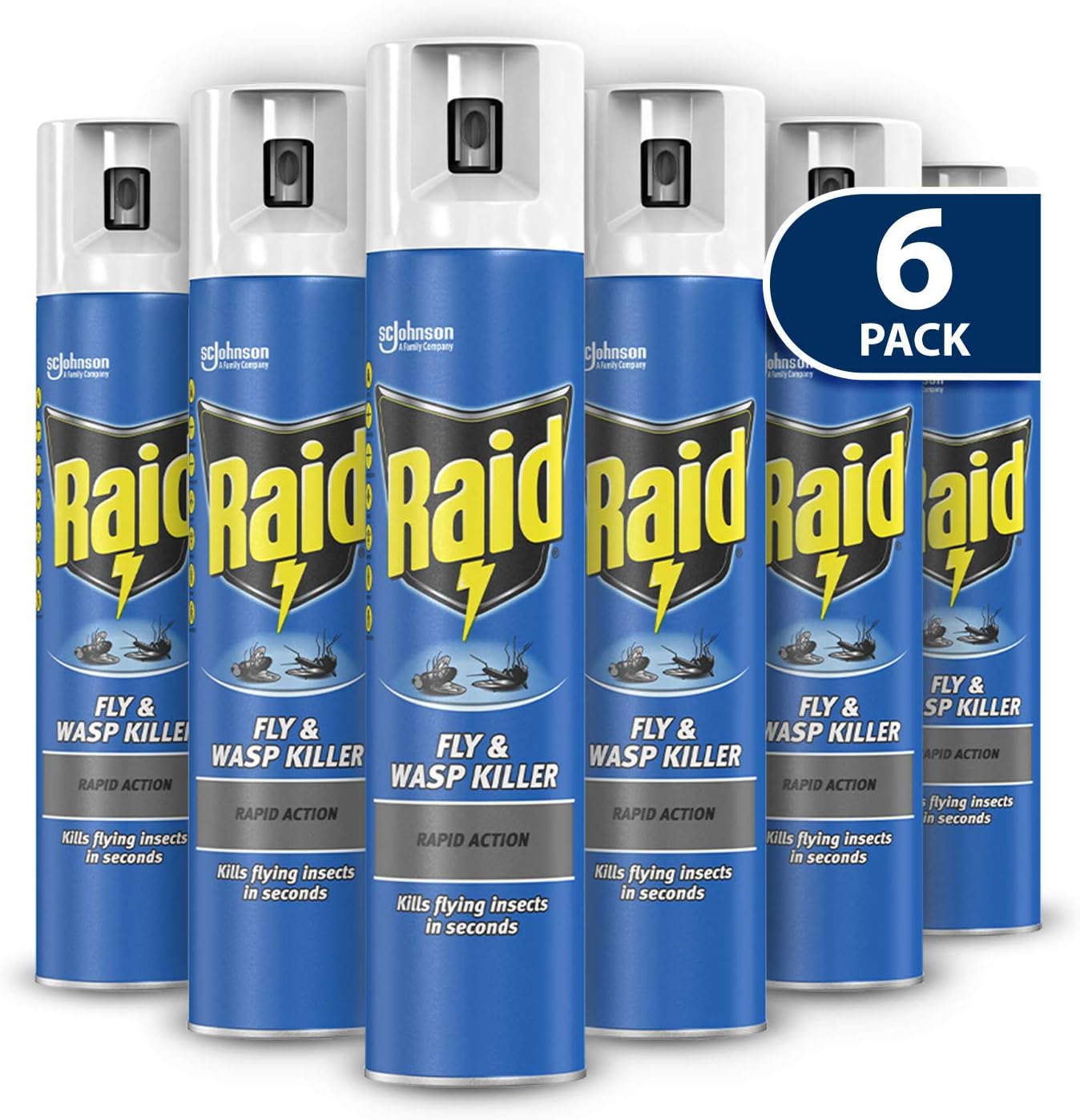 Raid Rapid Action Fly & Wasp Killer 300ml, Pack of 6 – BigaMart