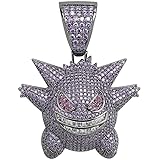 Amazon.com: TSANLY Diamond Chain Gengar Chain Pokemon Necklace Gold ...