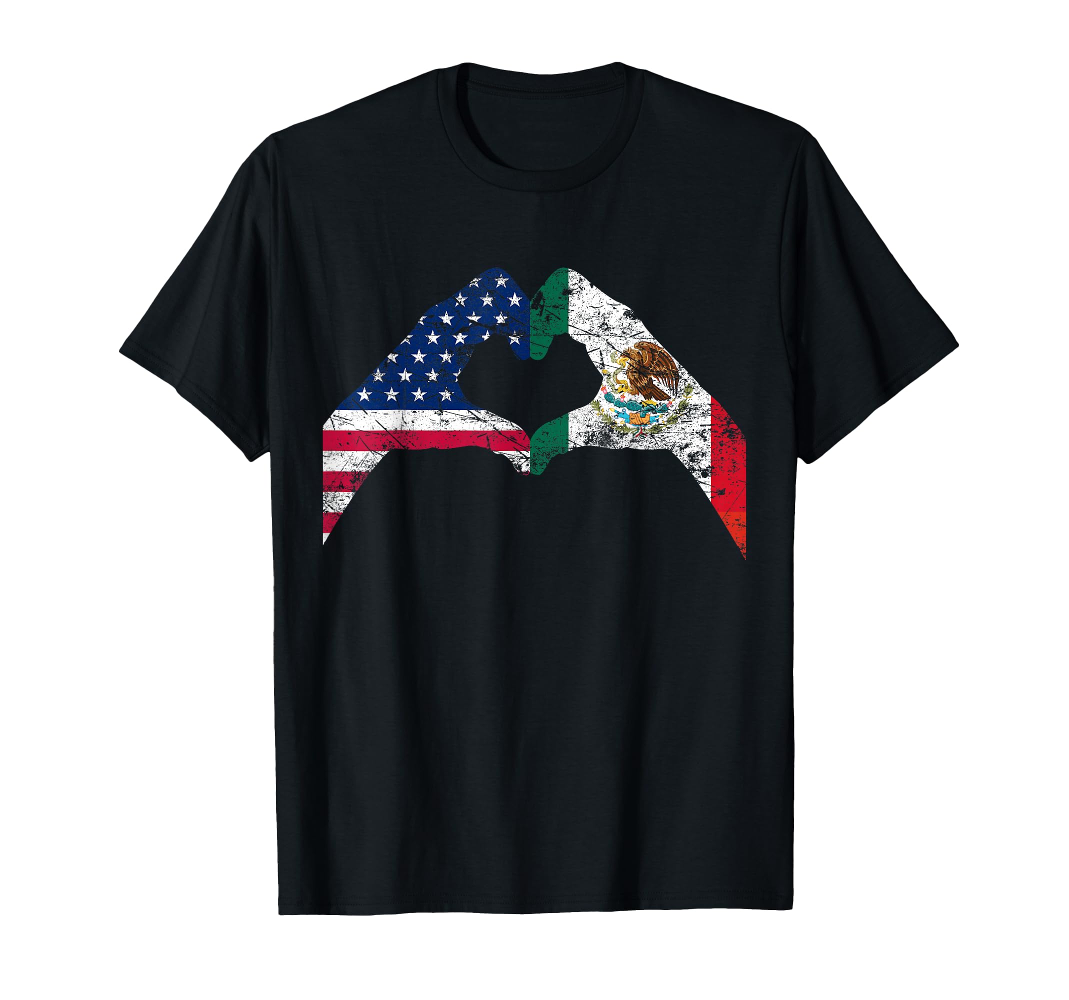 America Mexico Flag Vintage Mexican Roots American T-Shirt SIZE: L for ...