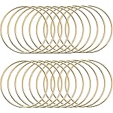 Amazon.com: 10 Pcs 2.5 Inch Metal Rings for Craft Gold Hoops Floral ...