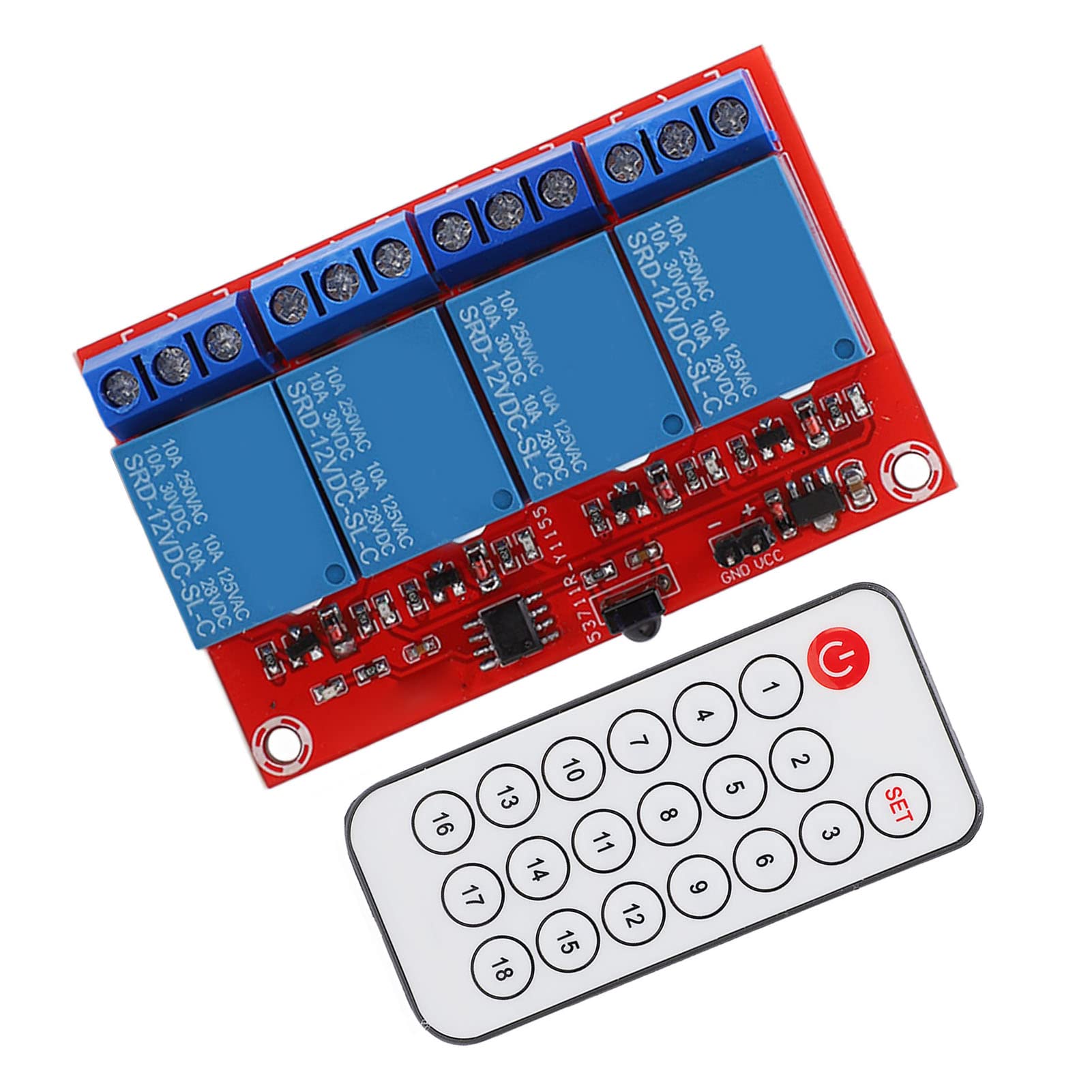 Mua Shanrya 4 Channel Relay Module Receiver Kit, Portable 4 Channel ...