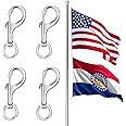 Amazon.com : PAMASE Flag Clips for Flagpole Rope - 4pcs Heavy Duty Zinc ...