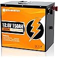 Amazon.com: ECO-WORTHY 12V 150AH Lithium Battery, Safer Metal Shell, Rechargeable LiFePO4 ...