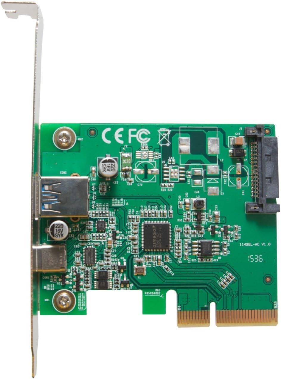 IOCrest USB 3.1 Type C and Type A PCI-e x4 SATA Powered Card ASMedia ...