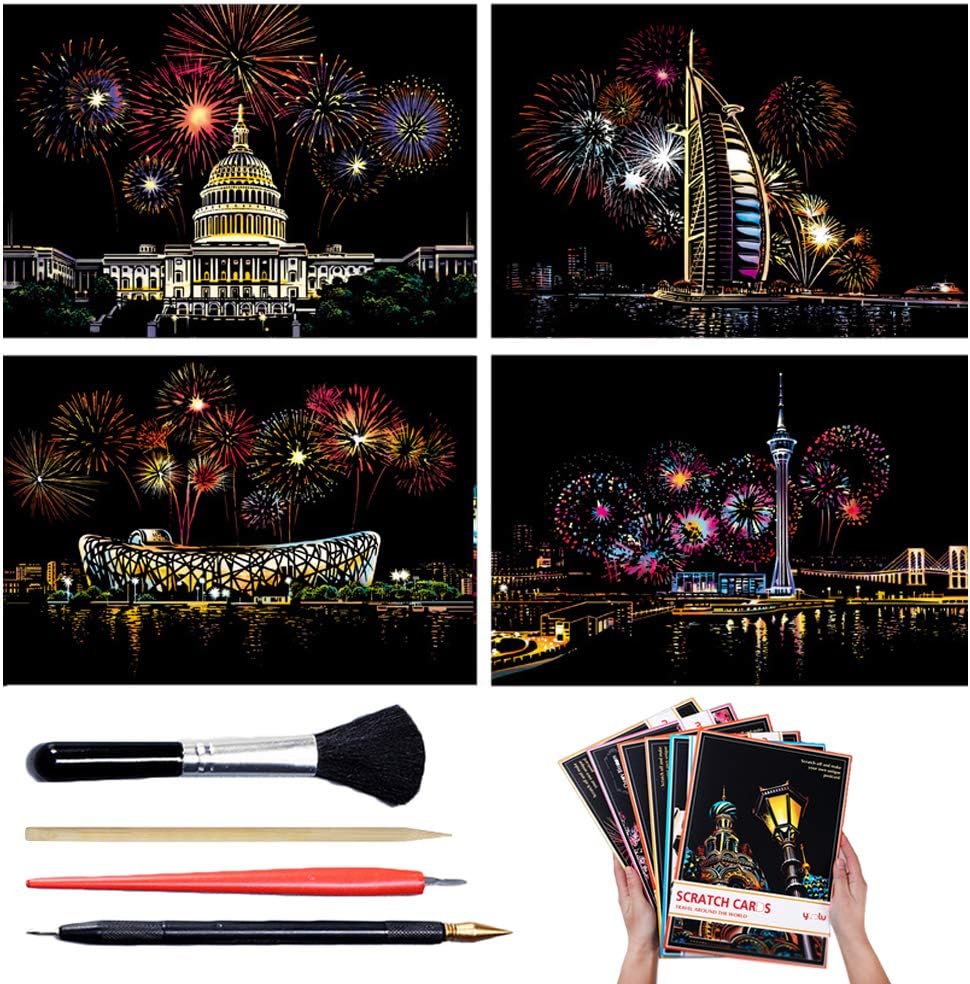 MYCreator Scratch Art for Kids, A4 Size Scratch & Sketch Art Paper ...