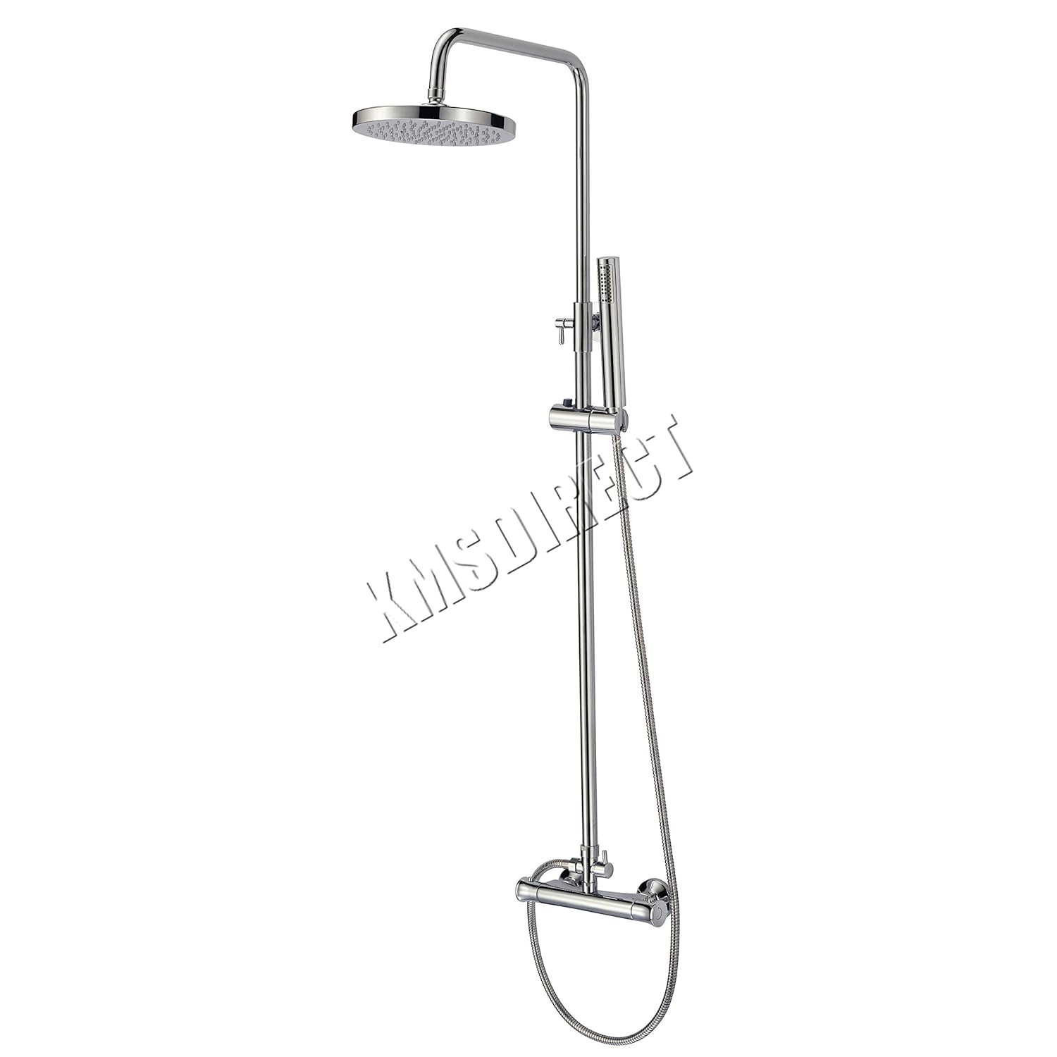 Fixed Showerheads FoxHunter Modern Bathroom Mixer Shower Set Twin Head ...