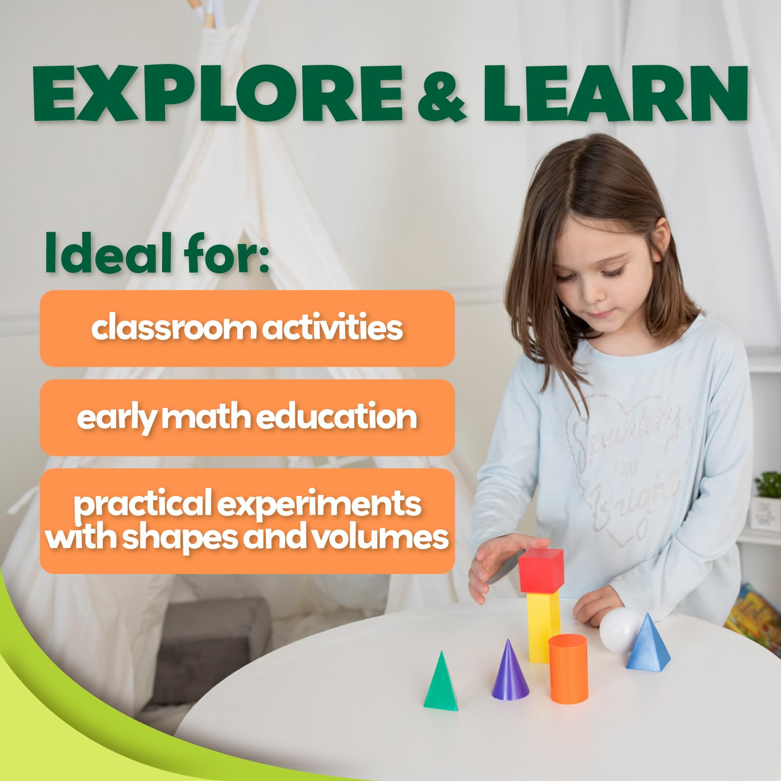 Mua Skoolzy 7 Pcs 3D Shapes for Teaching and Math Manipulatives ...