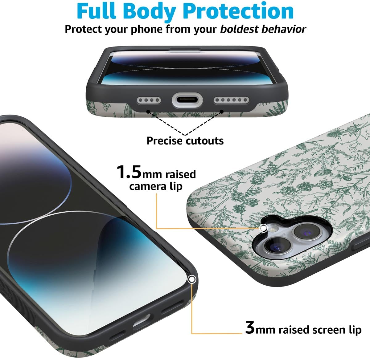 Mua Casely iPhone 16 Case | Sage Garden | Green Floral | Bold Protective Case Design ...