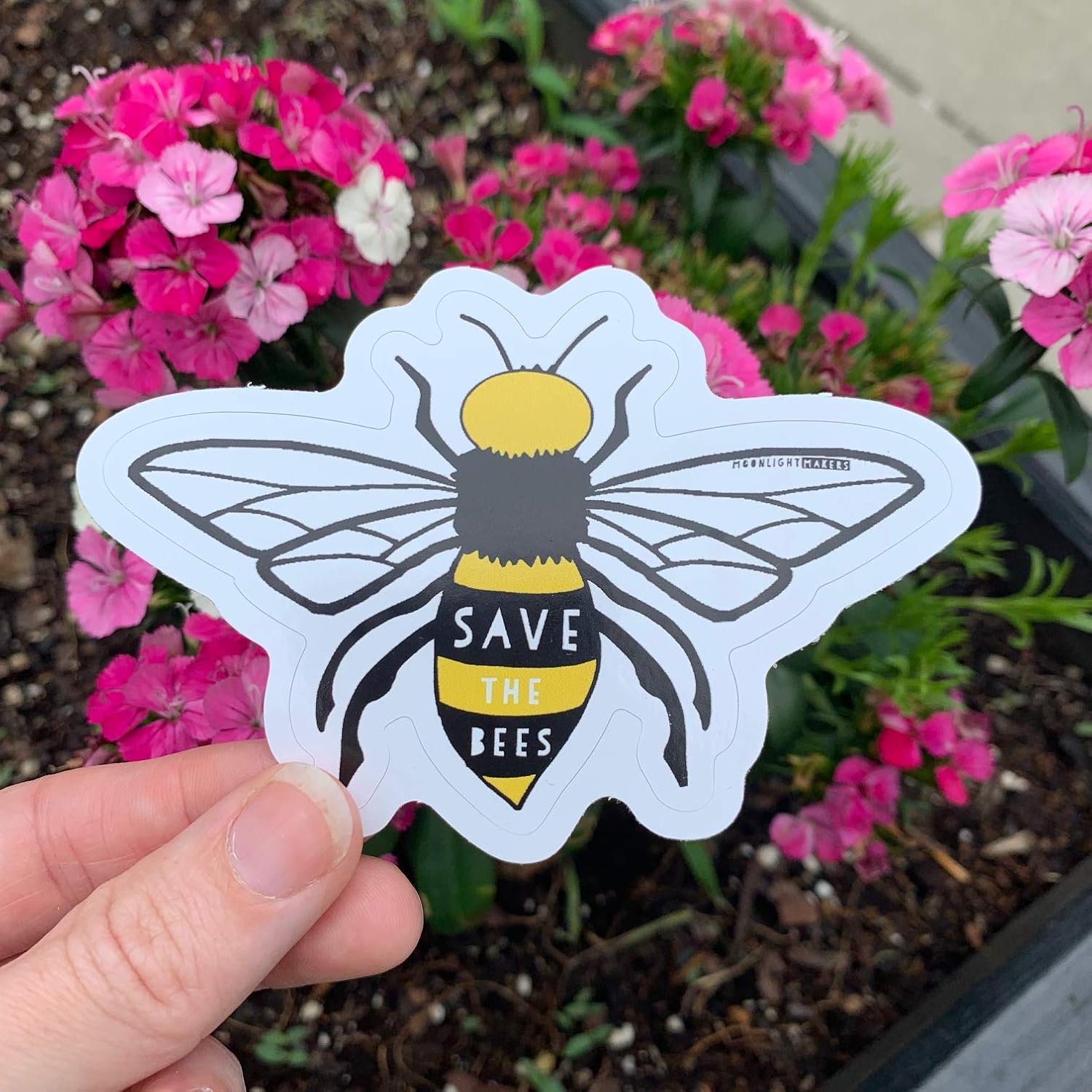 Amazon.com: Save The Bees. Die Cut Bumper Sticker, North Carolina Car ...