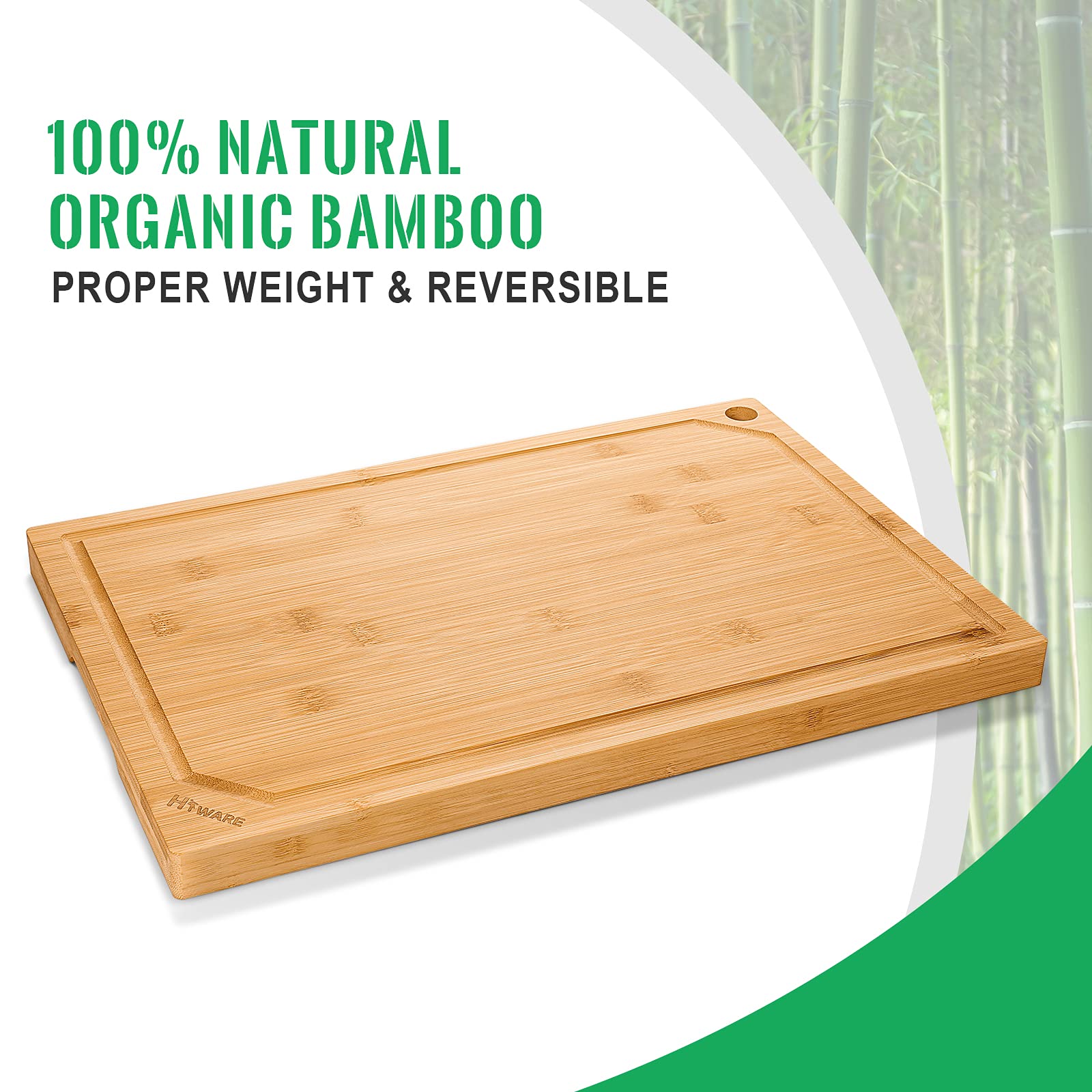Mua Hiware Extra Large Bamboo Cutting Board for Kitchen, Heavy Duty Wood Cutting Boards with ...