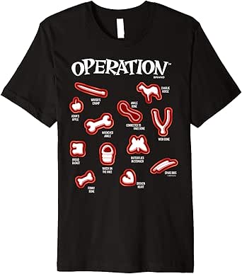 Amazon.com: Operation Game Pieces Premium T-Shirt: Clothing