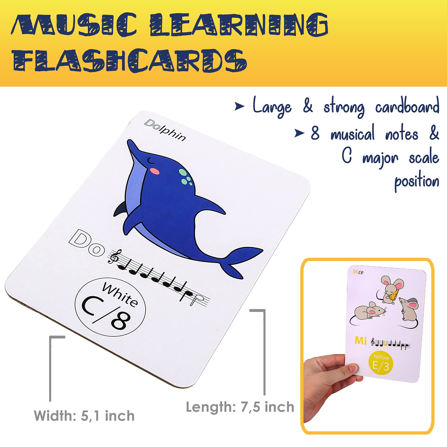 Mua MINIARTIS Musical Flash Cards for Kids | Learning Notes Reading ...
