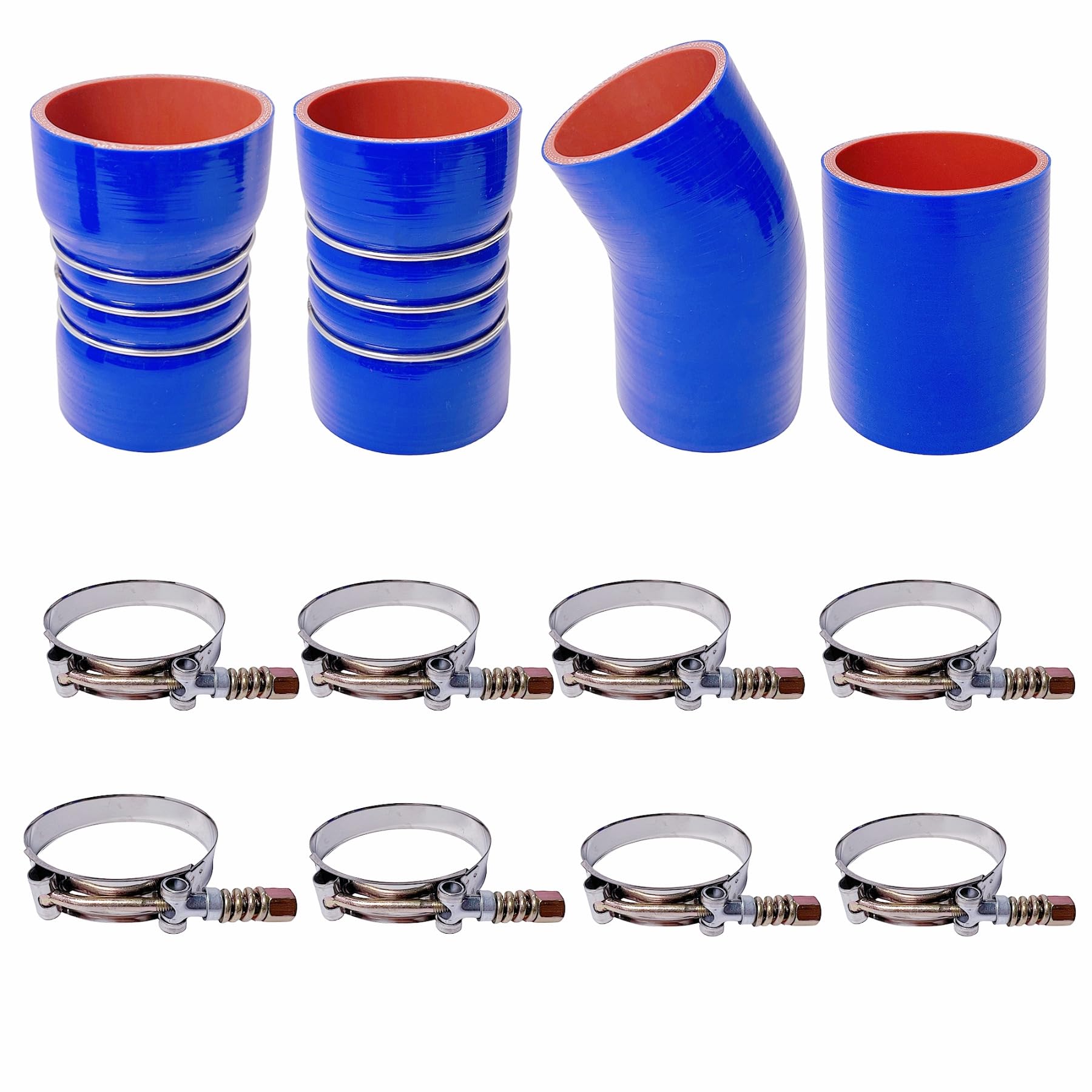 LSDZWORK Turbo Intercooler Boots Kit with T-Bolt Clamp for Ford F250 ...