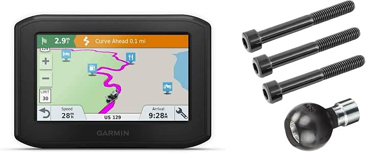Amazon.com: Garmin Zumo 396 LMT-S, Motorcycle GPS with RAM-B-367U ...