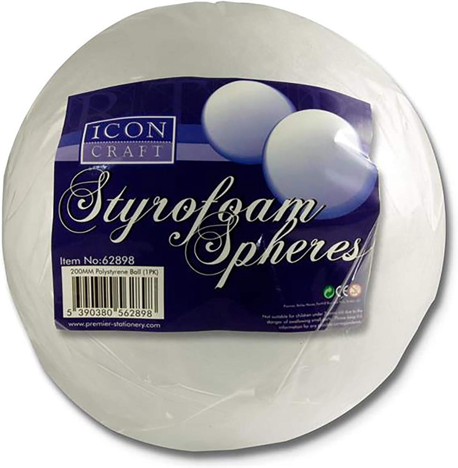 Premier Stationery 200 mm Icon Craft Styrofoam Sphere: Amazon.co.uk ...