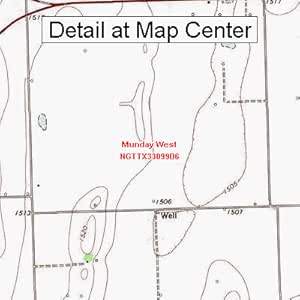 Amazon.com : USGS Topographic Quadrangle Map - Munday West, Texas ...