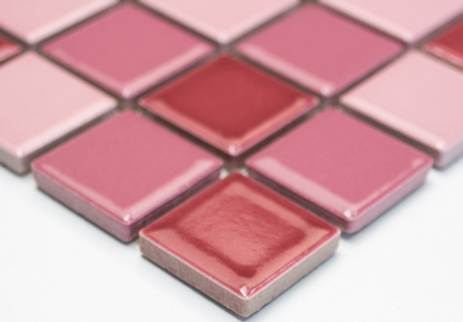 Piastrelle di ceramica mosaico piastrelle di rete parete Mix Rosa ...