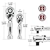 Powerbuilt 2 Piece 1/4-Inch and 3/8-Inch Stubby Ratchet Set, Quick ...