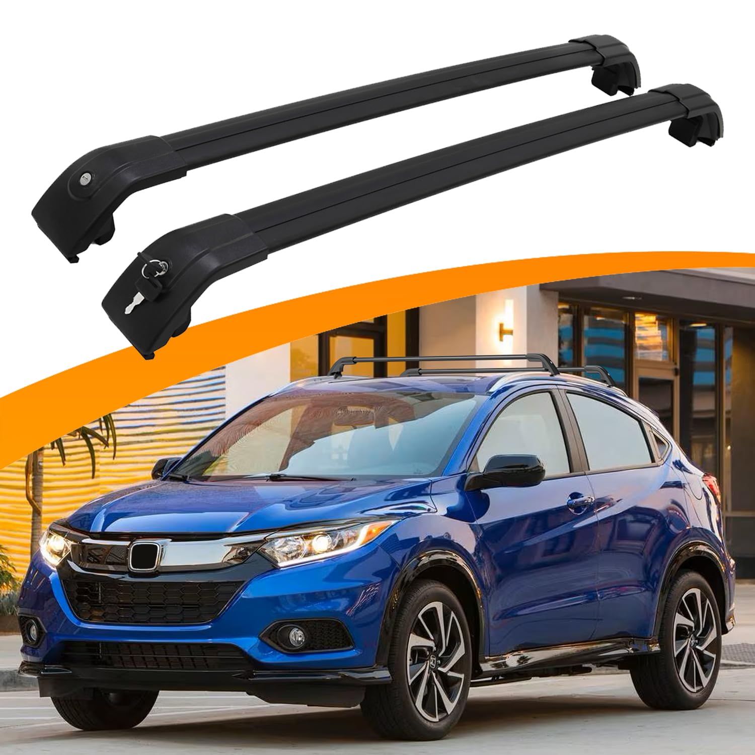 Snailfly Roof Rack Cross Bars Fit for 2016-2022 Honda Vezel HRV HR-V Lockable Black Luggage Rack ...