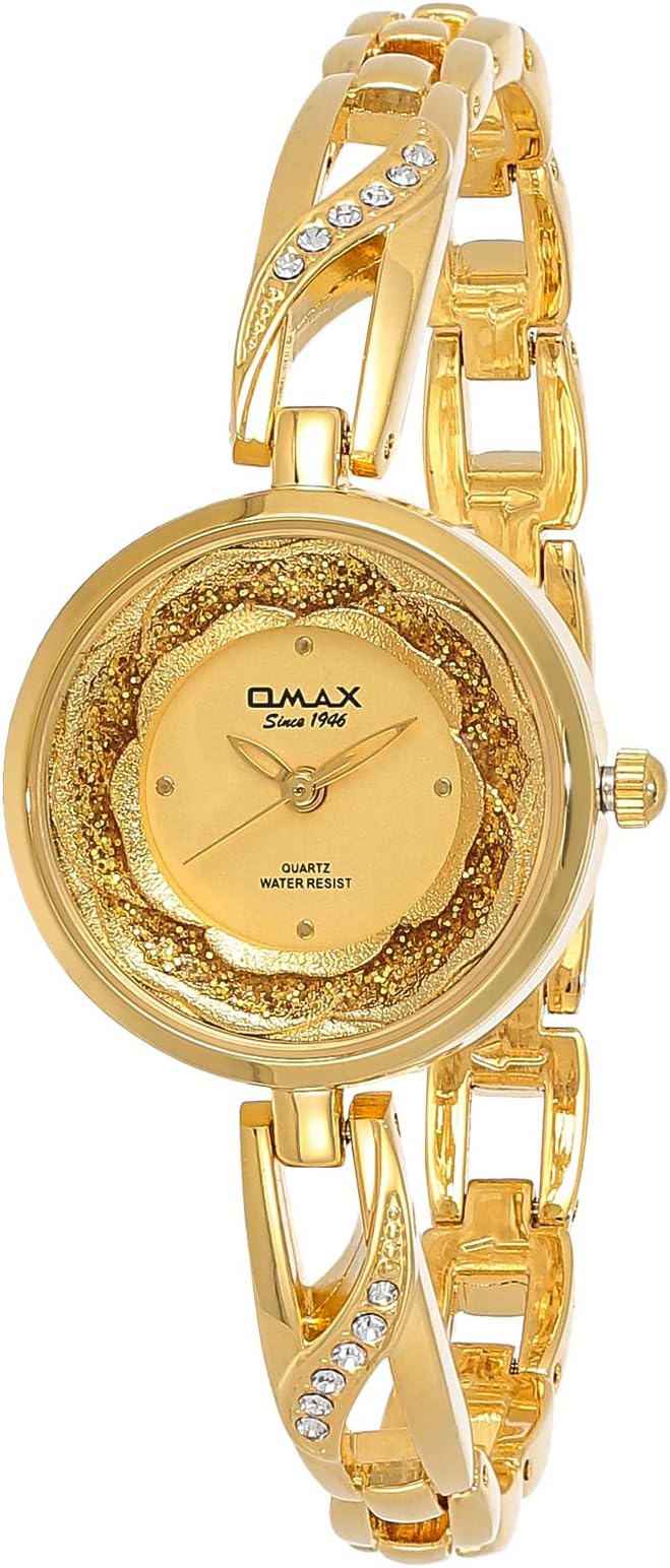 OMAX Women's Gold Dial Stainless Steel Band Watch - JES904G001: Buy ...