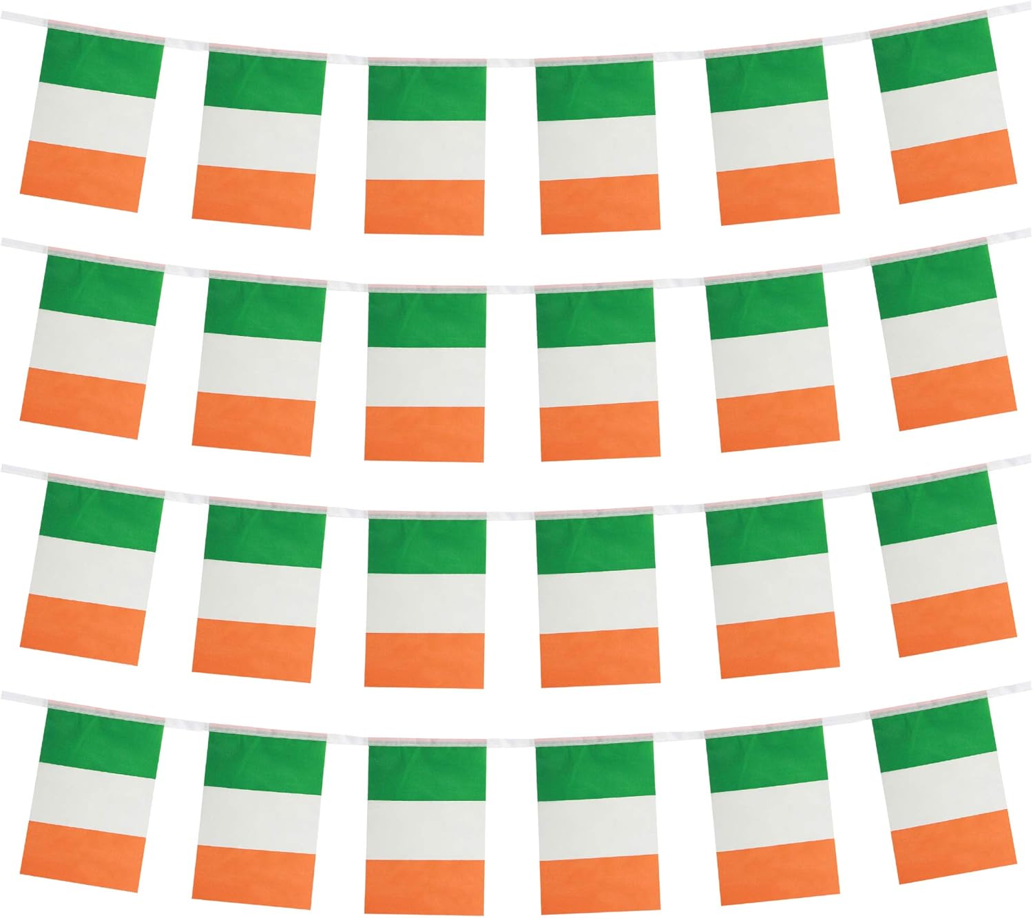 HusDow Irish Bunting Banner, 10M 30ft Ireland Banner Fabric Flag with ...