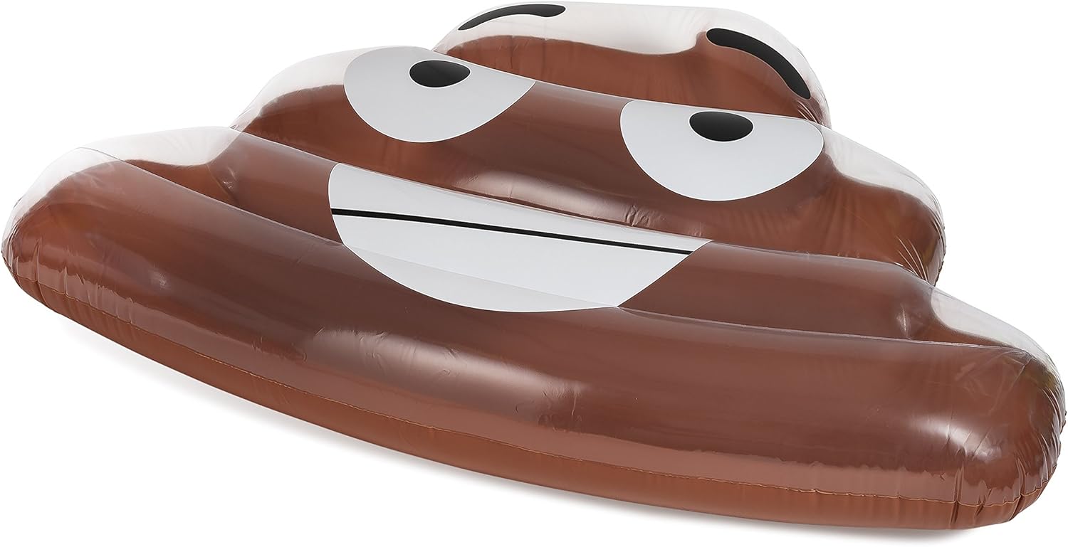 NPW Extra Large Novelty Inflatable Lilo Lounger – Giant Poo Pool Float ...