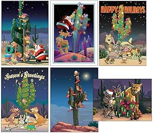 Amazon.com : Western Christmas Cards Variety Pack - 24 Southwest Cards ...