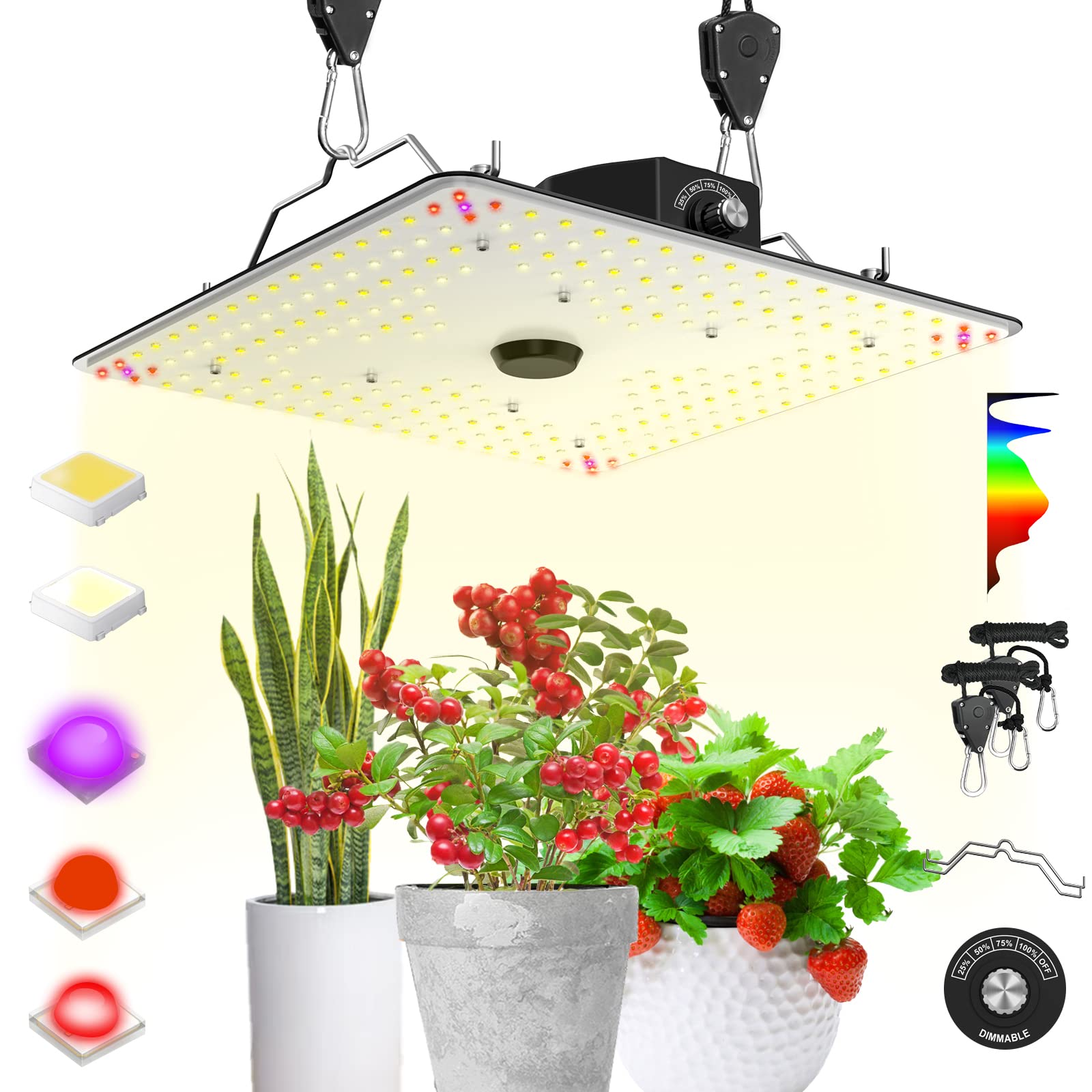 Mua LED Grow Light with LM301H Diodes Full Spectrum 3.75g/ Watt Grow ...