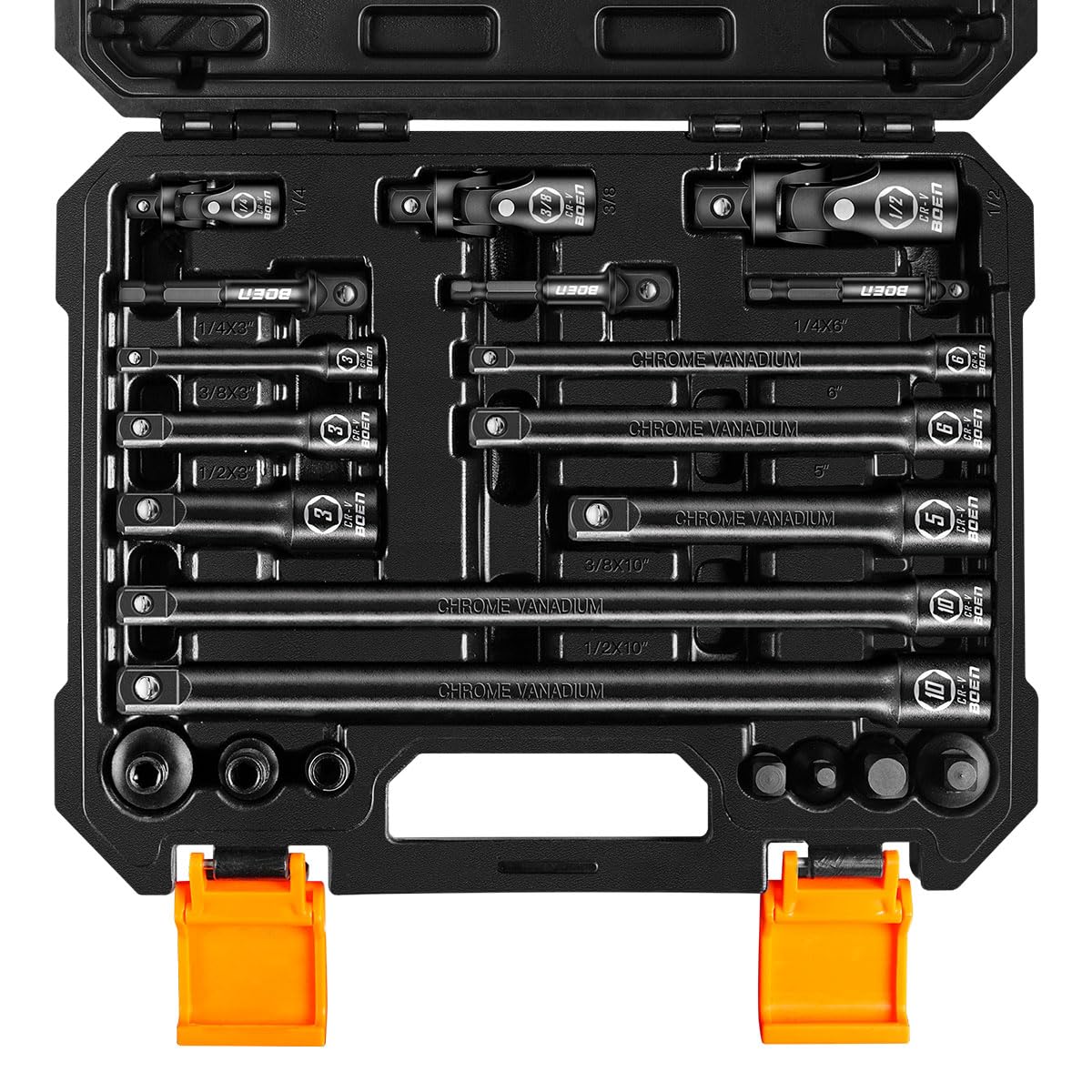 BOEN 21 Piece 1/4" & 3/8" & 1/2" Drive Tool Accessory Set, Includes ...