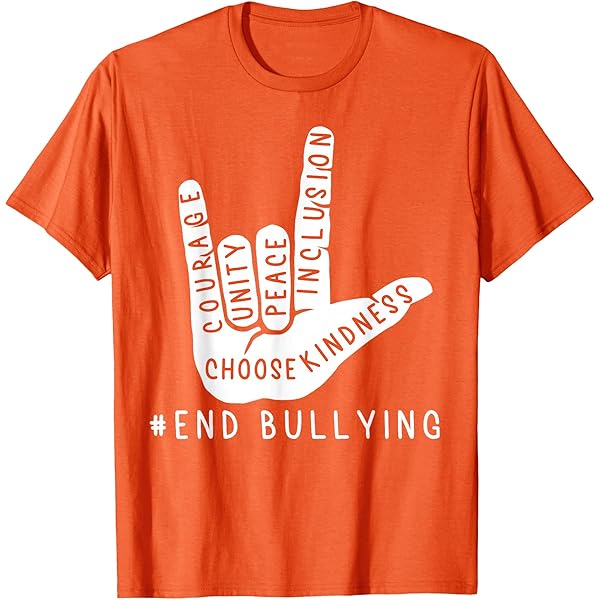 Peace Sign Stop Bullying Unity Day End Bullying SVG, Hand Sign Love
