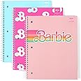 Amazon.com : Yoobi Barbie X College Ruled Spiral Notebook Set – 3-Pack ...