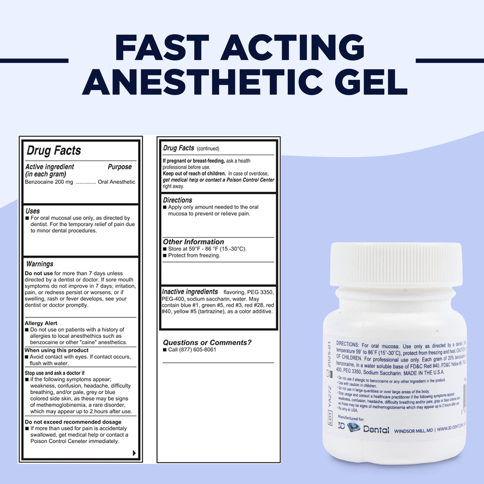 Dynamic Dental Candi Caine, Topical Anesthetic Gel, 1 Oz, Cherry Flavor ...