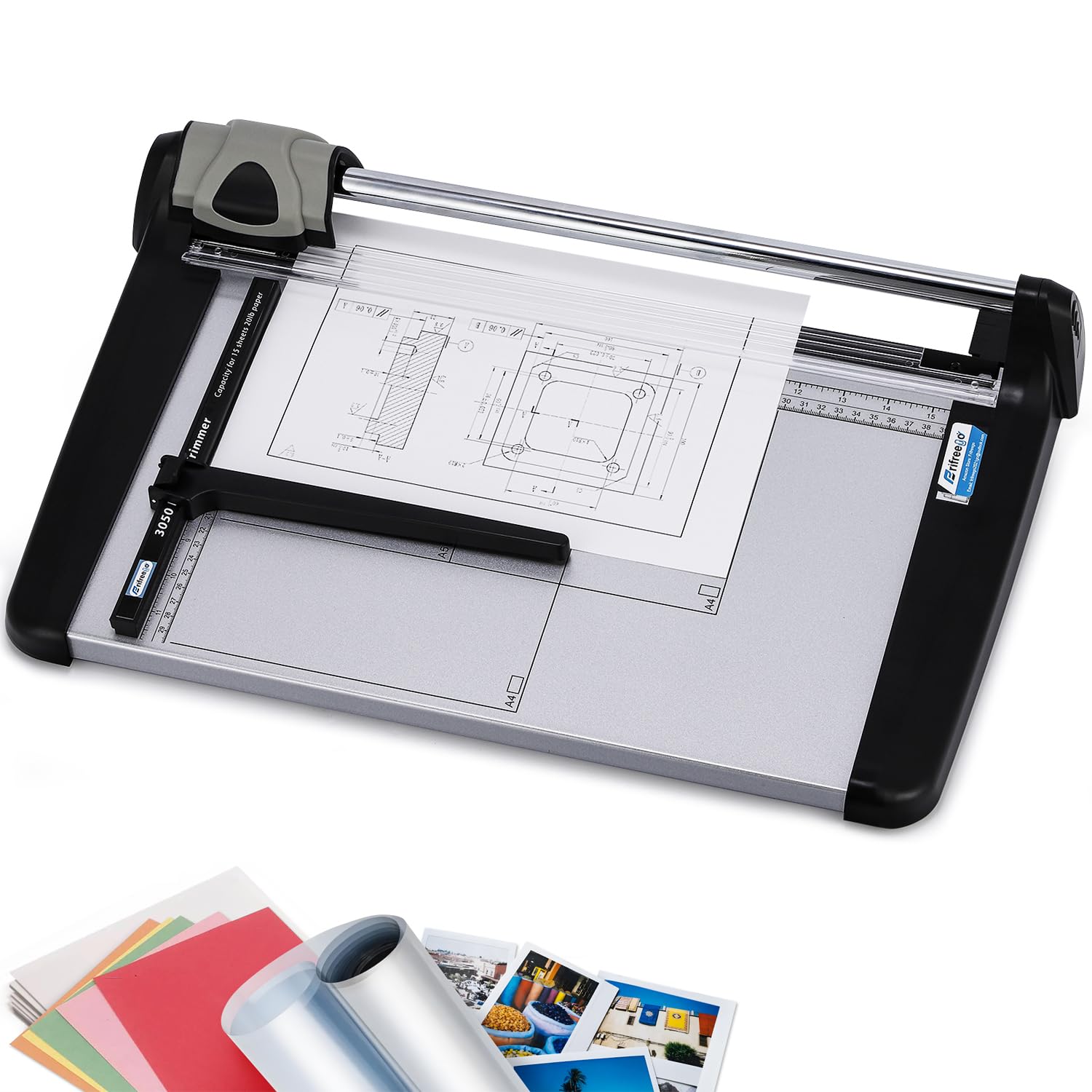 Frifreego Rotary Paper Trimmer, 15 Sheets Heavy Duty Paper Trimmer ...