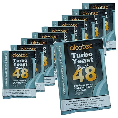 Alcotec 48 Hour Turbo Yeast | Brewers Yeast Powder| Wine Yeast for Wine Making | Instant Dry ...