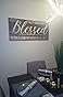 Amazon.com: Sense of Art | Blessed Home Quote | Wooden Framed Canvas ...