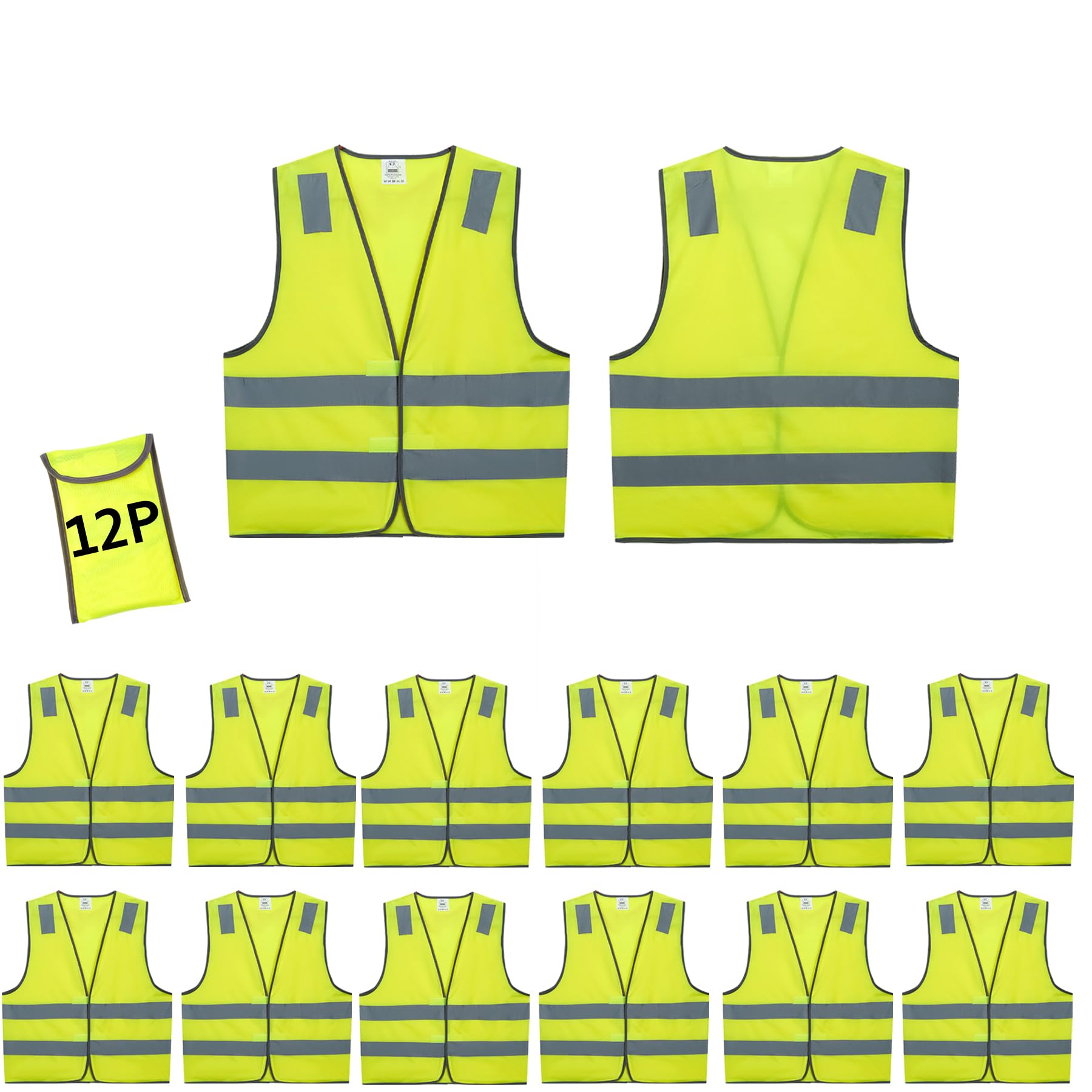 Mua Safety Vests 10 Pack - Yellow Reflective High Visibility ...