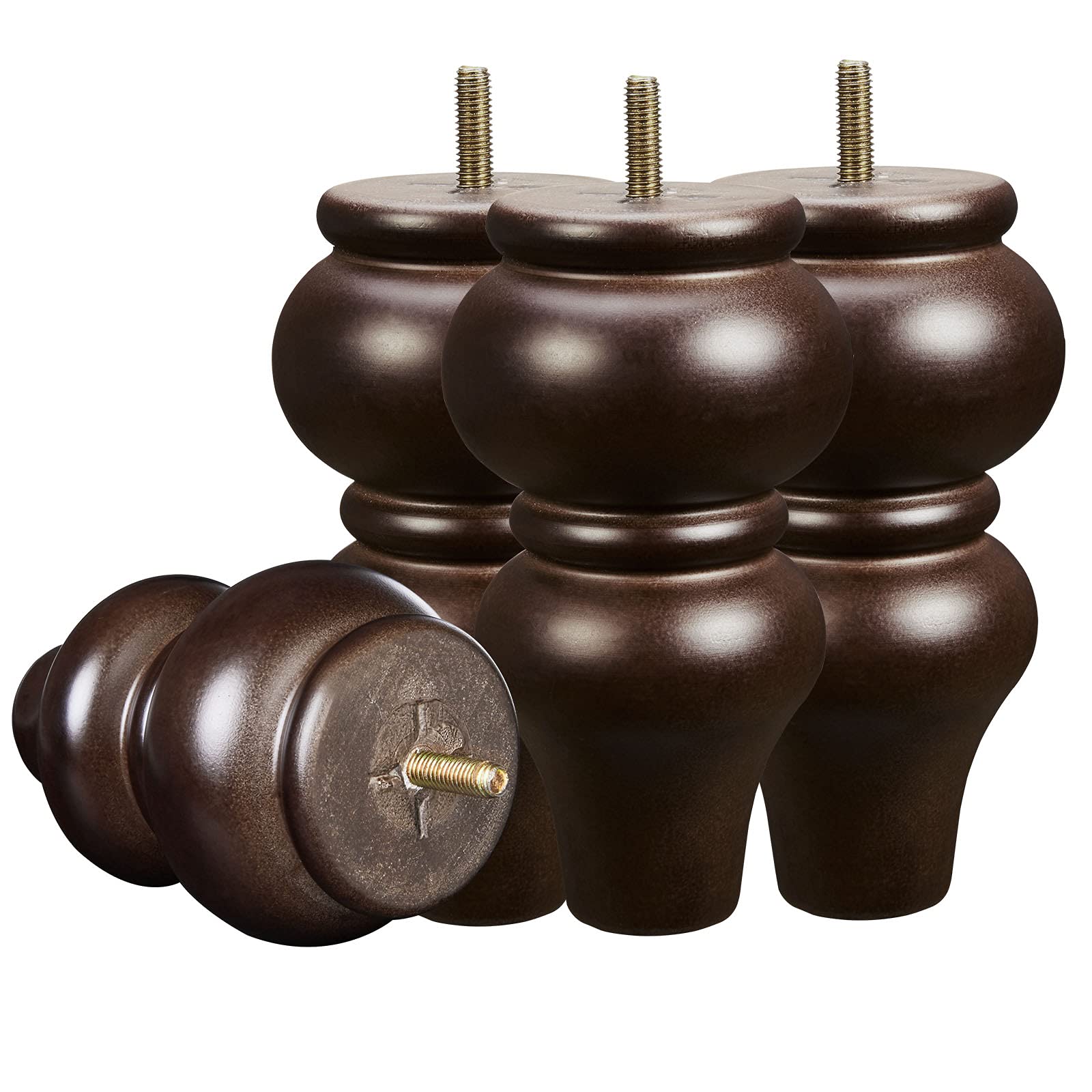 Wood Furniture Legs 6 Inch Sofa Legs Pack Of 4 Round Couch Legs Wood Furniture Legs 6 Inch Sofa Legs Pack Of 4 Round Couch Legs