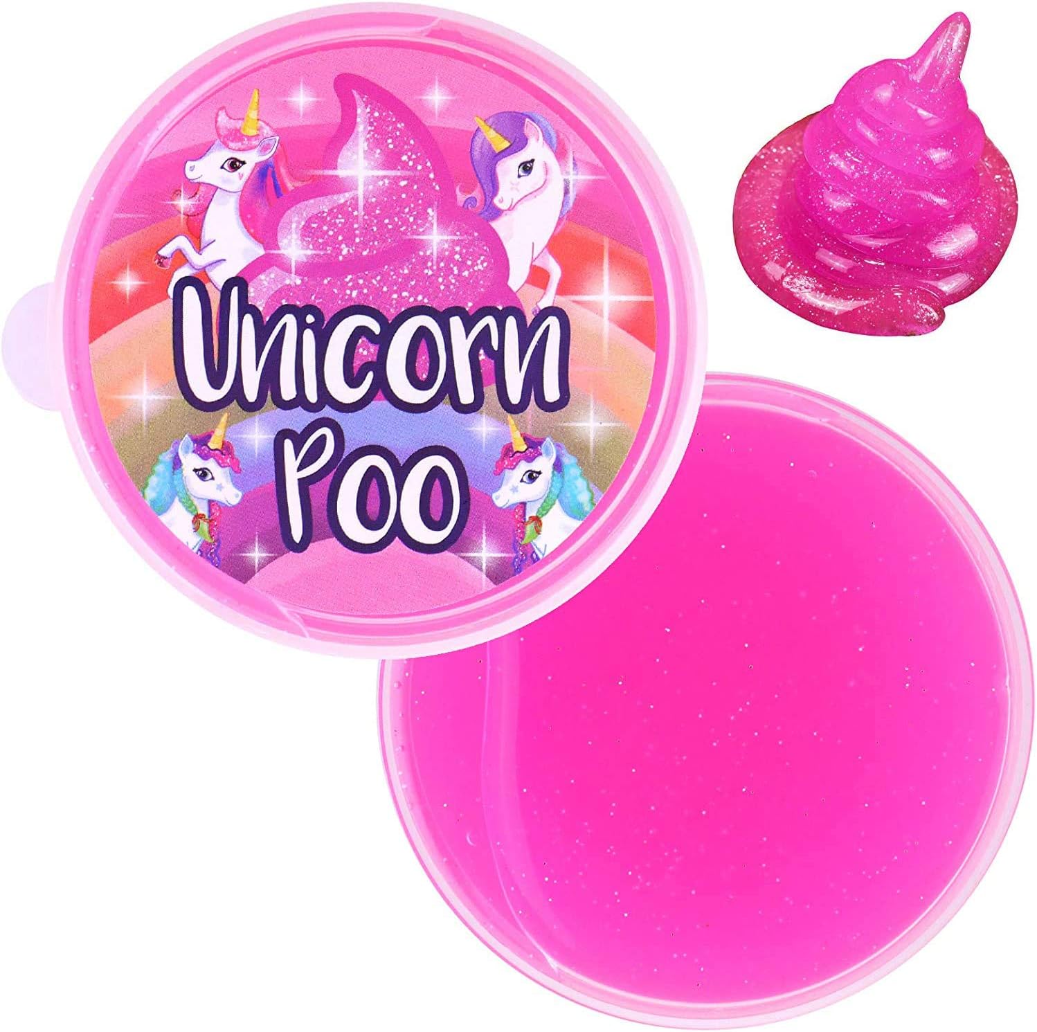 Unicorn Poo Pink Putty Glitter Slime Poop Prank Funny Novelty for ...