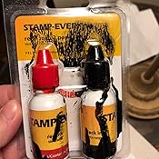 Amazon.com : Stamp-Ever Refill Ink, 15ml Bottles of Ink, Black/Red 2 ...