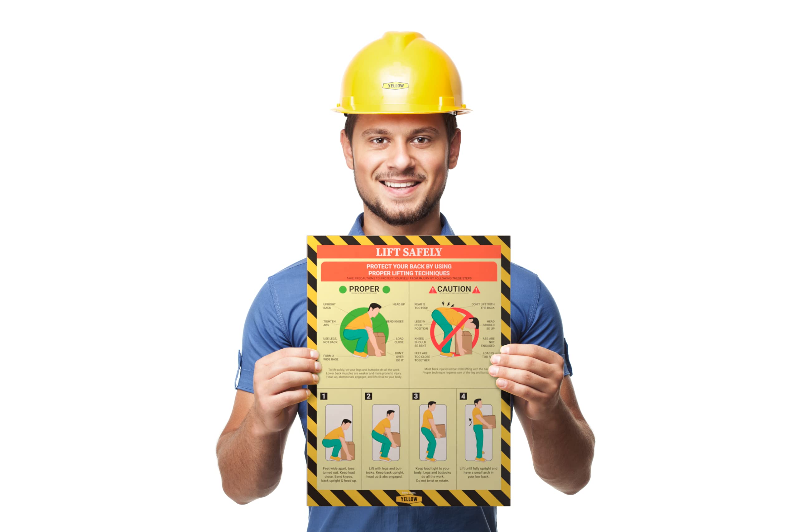 Mua Yellow Safety - Workplace Safety Poster - Non-Lamintated, 12 x 16 ...