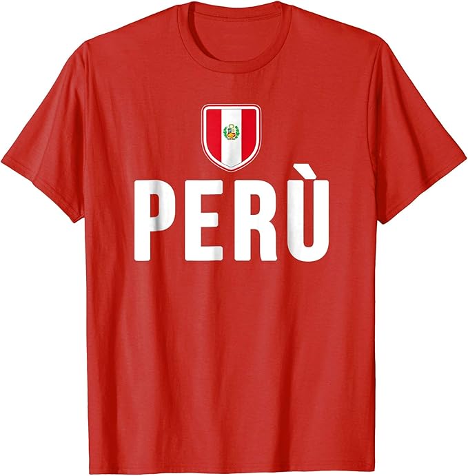 Amazon.com: Peru T-shirt Peruvian Flag Soccer Futbol Fan Jersey: Clothing
