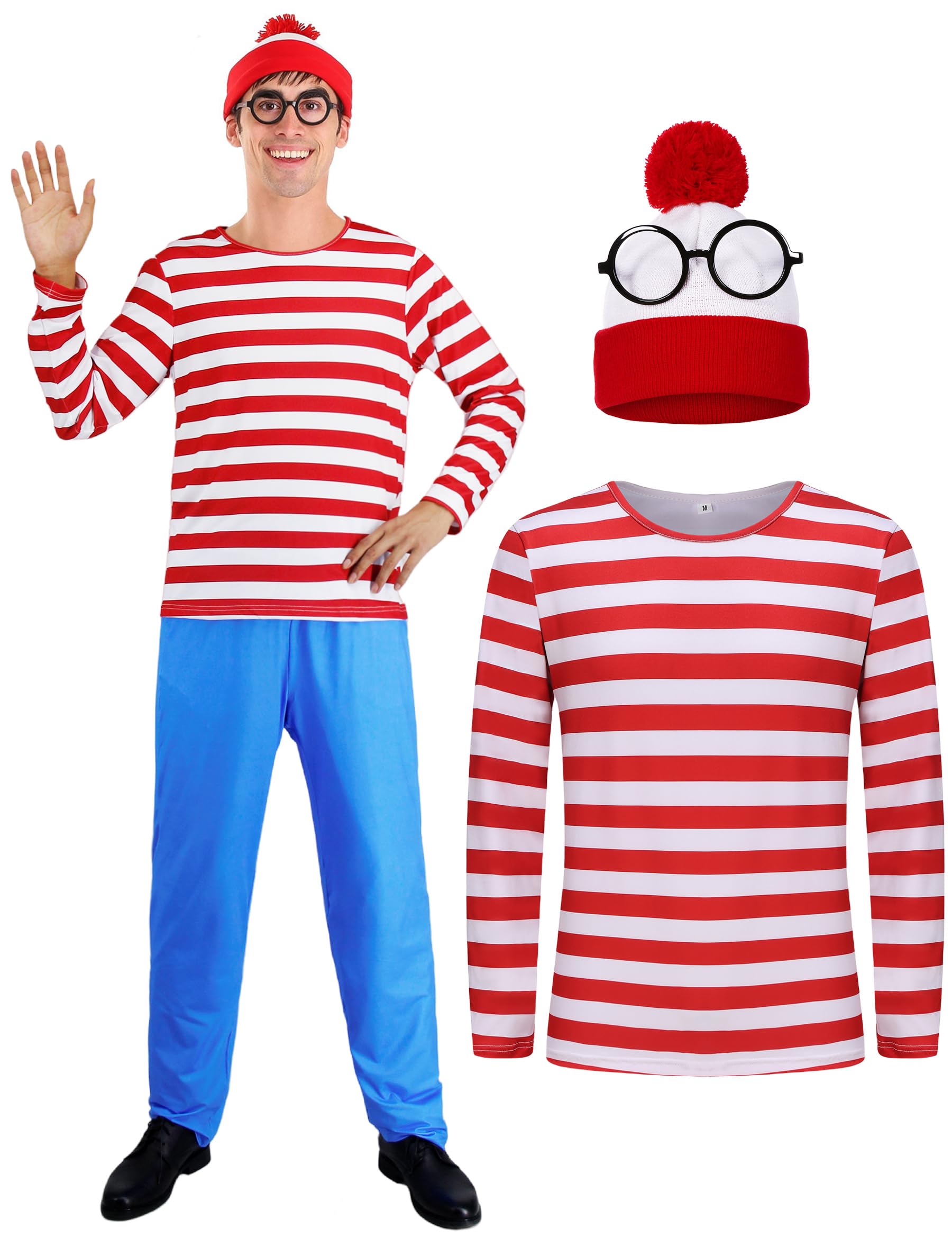 Enccfoeo Adult Couple Costume Men Halloween Costume Wally Cosplay Red ...