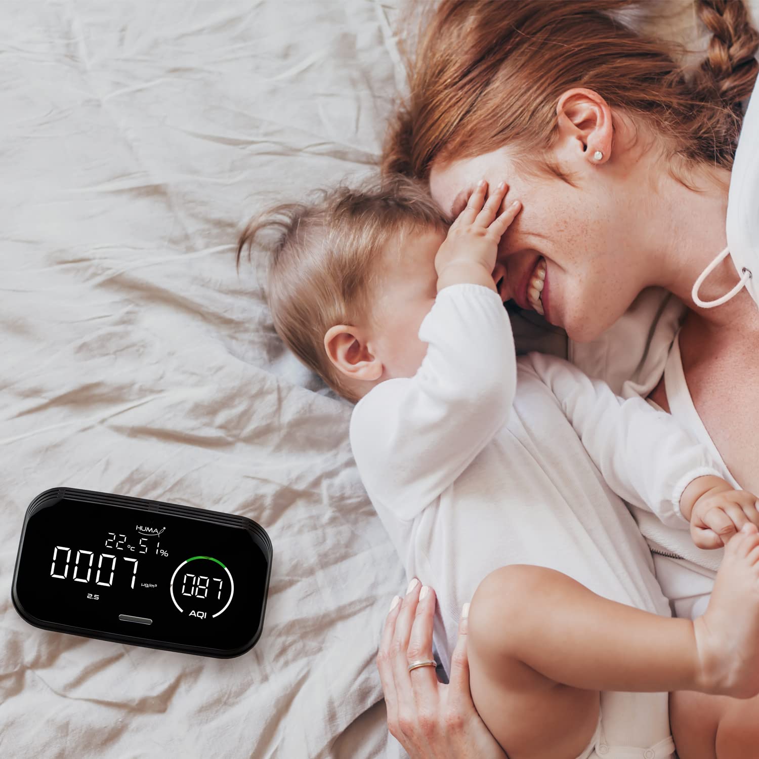 Mua Huma-i Smart (HI-300) CO2, VOC, PM2.5, PM10, PM1.0, Temperature and Humidity Monitor. App ...