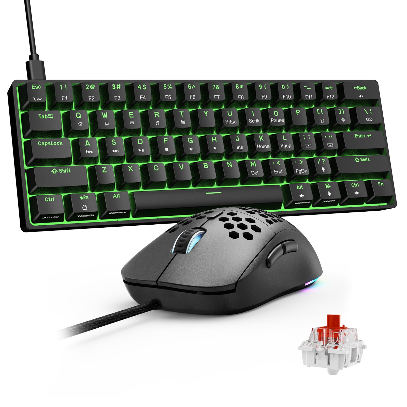 Mua DIERYA TMKB 60% Percent Keyboard Mouse Combo - Red Switch trên ...