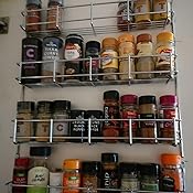 Buckingham 4 Tier Back of Cupboard Door Spice Jar and Packet Rack-Wall ...